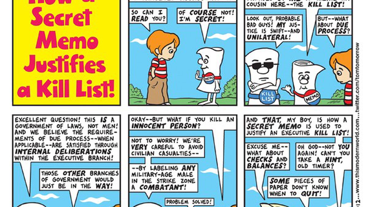 How a Secret Memo Justifies a Kill List! | East Bay Express | Oakland ...